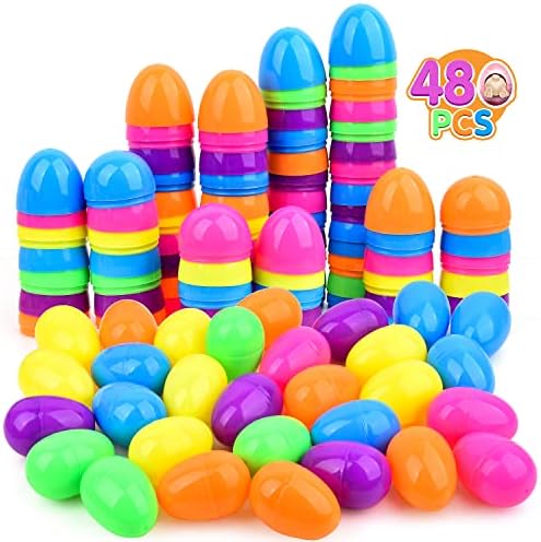 Sotodik 192 Pieces Easter Egg Assortment, 6 Colors Bulk Fillable Plastic Easter Eggs Perfect for ...