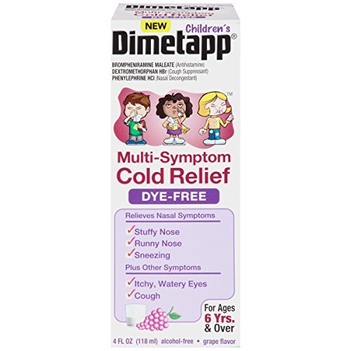 Buy Dimetapp Children's Multi-Symptom Cold Dye-Free Grape Flavored ...