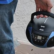 Amazon.com: Tyler Portable Sport Stereo CD Player TAU101-BL with AM/FM ...
