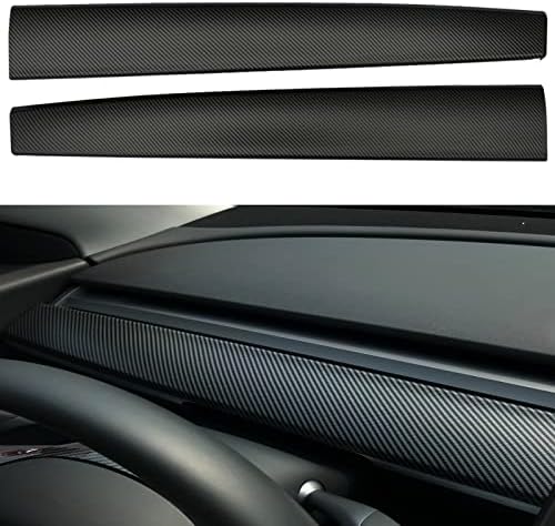 LMZX Tesla Model Y Dashboard Cover Wrap ABS Matte Carbon Fiber Pattern ...
