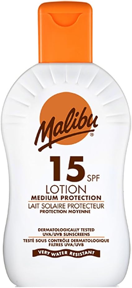 Malibu High Protection Lotion UVA/UVB Sunscreen SPF15 200 ml: Amazon.co ...