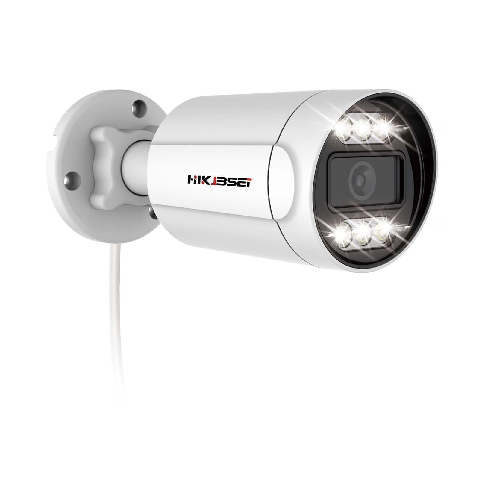 HIKJBSET UltraHD 4K (8MP) Wired Outdoor Security PoE IP Camera, 2-Way ...