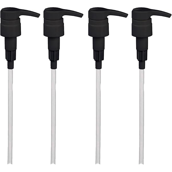 Condiment Bottle Bar5F 1 Liter Pump Bottles - 4 Dispenser Caps For ...