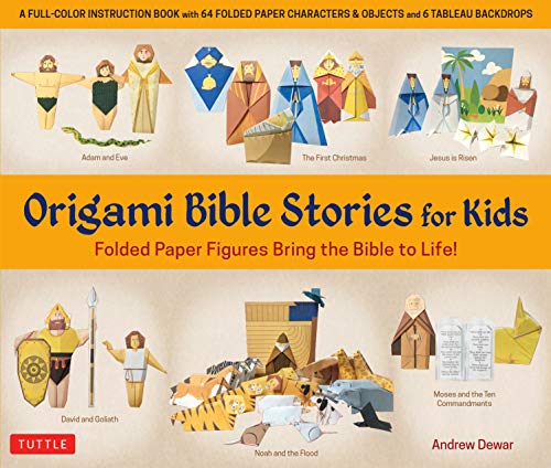Origami Bible Stories for Kids Kit: Paper Figures and 9 Stories Bring ...