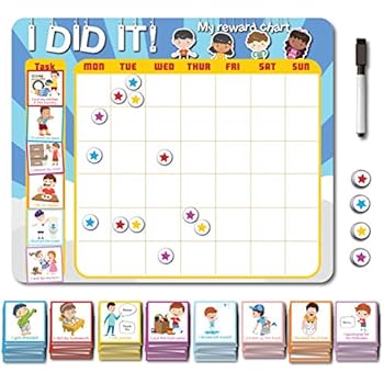 Amazon.com : Dry Erase Reward Chore Chart - 16" x 13" - Multiple ...