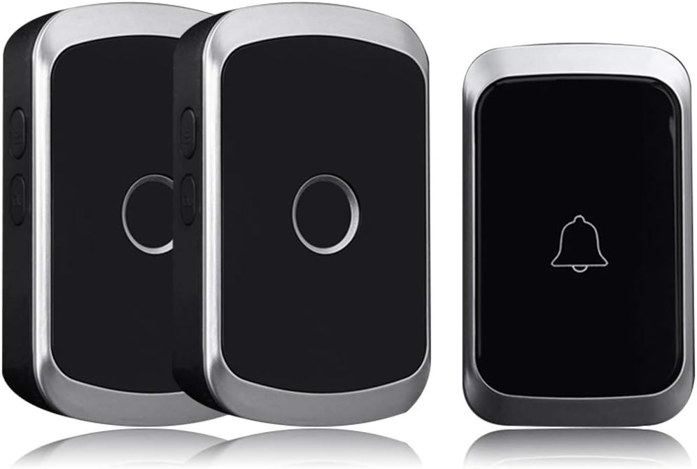 Wireless Doorbell Waterproof Plug-in 2 Receivers Door Bell Chime Kit ...