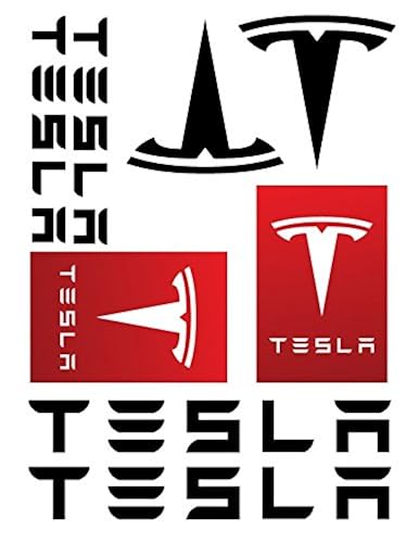 Tesla Logo Decal Sticker Set in Saudi Arabia | Whizz Decals