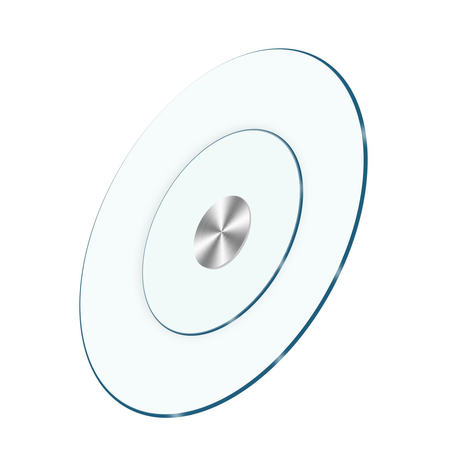 40" Tempered Glass Lazy Susan Turntable Dining Table Large Tabletop ...