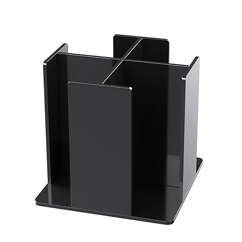 KOTEMON Cup and Lid Holder, 4 Compartment, Square | Rotating Coffee Cup ...