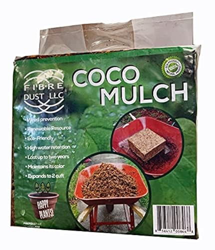 FibreDust 17 lbs Coconut Coir Mulch - 4KG Pack of 2 - 100% Natural ...