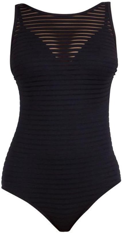 JETS by Jessika Allen Parallels High Neck Overlay One-Piece Swimsuit ...