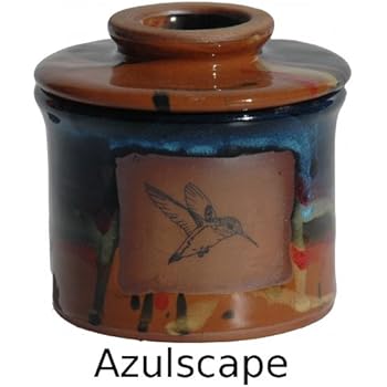 Amazon.com | French Butter Keeper with Hummingbird Design in Azulscape ...