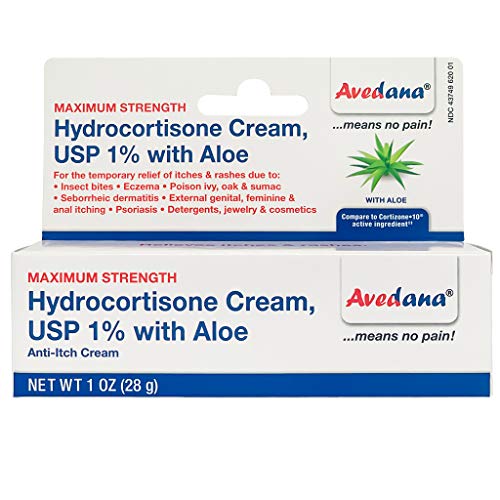 AVEDANA Hydrocortisone Cream – 1 Ounce Eczema Cream with Aloe Vera ...