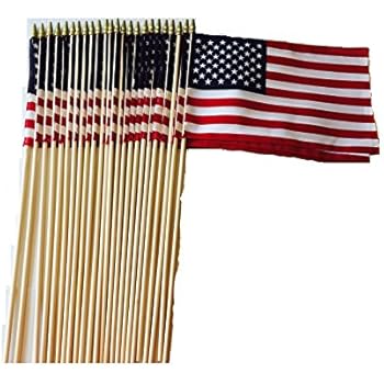 Amazon.com : GiftExpress Pack of 24, Made in USA 12x18 Inch US Stick ...
