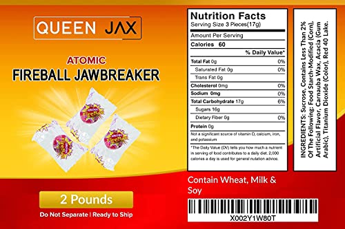 ATOMIC FireBall Candy - 4 LB Bag - Individually Wrapped - QUEEN JAX ...