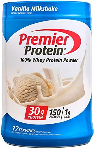 Premier Protein Powder, Vanilla Milkshake, 30g Protein, 1g Sugar, 100% ...