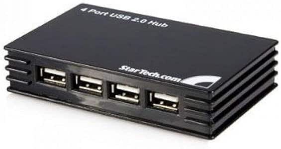 Startech 4 Port USB 2.0 Hub - 4 x 4-pin Type A Female USB 2.0 - USB Downstream 1 x 4-pin Type B ...