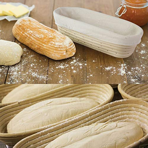 Oval (13,8 x 6,1 x 2.7 Inch) Bread Banneton Proofing Basket SUGUS HOUSE ...