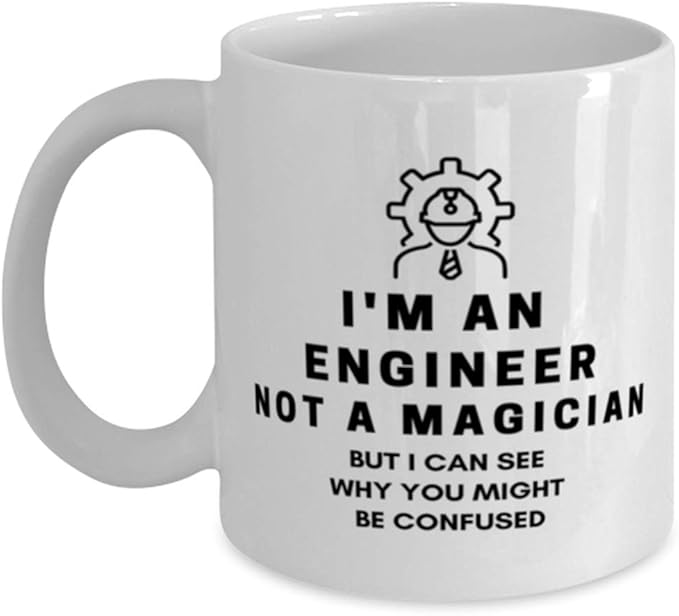 Amazon.com | Funny Engineer Coffee Mug, I'm an Engineer not a Magician ...