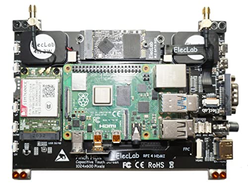 ElecLab 7 Inch 1024x600 IPS Touchscreen Monitor HDMI Capacitive LCD ...