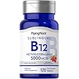 Amazon.com: Piping Rock B12 Sublingual | Methylcobalamin | 5000 mcg | 120 Tablets | Berry Flavor ...
