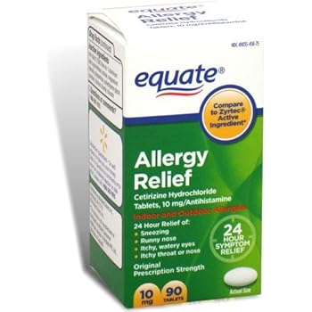 Amazon.com: Equate - Allergy Cetirizine 10 Mg Tablets (compare To ...
