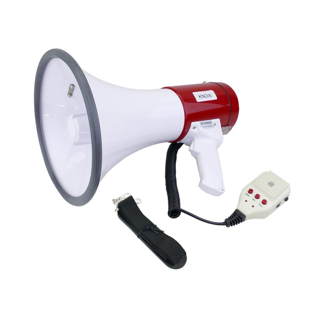 Megaphone with siren and 10s recording 230x350mm 25W: Amazon.co.uk ...