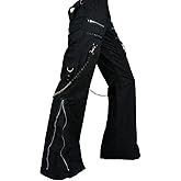 Amazon.com: Women's Chains Black Rhinestones Gothic Punk Emo Pants ...