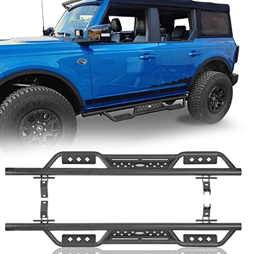 Hooke Road Bronco Drop Side Steps Steel Nerf Bar Running Boards for ...