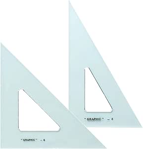 Amazon.com: Alvin, Transparent Triangle, Economical Drafting Tool, Set ...