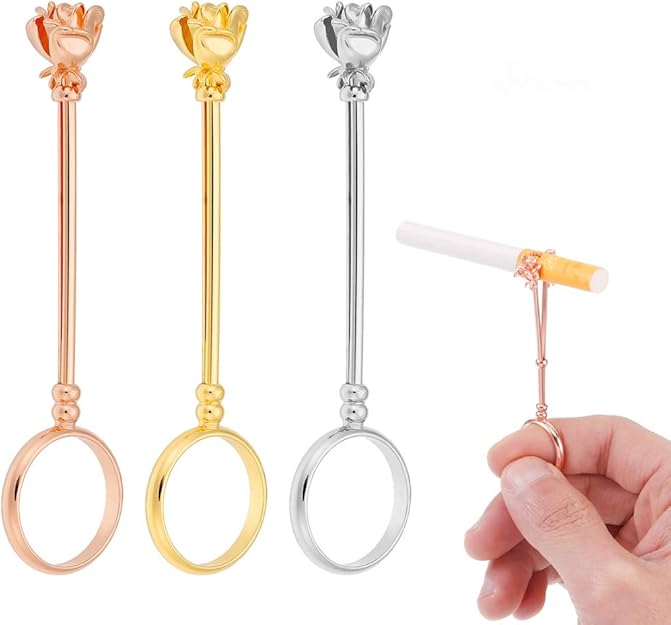 Rubywoo&chili 3 Stücke Rose Handfinger-Zigarettenring Hände Frei ...