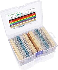 2600 Pieces 130 Values Resistor Kit, 1% Assorted Resistors 1 Ohm-3M Ohm ...