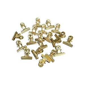 Amazon.com : Metal Bulldog Clips, 1.25 Inches, Pack of 20 (Light Gold ...