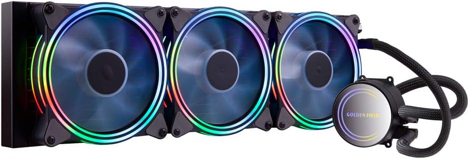 GOLDEN FIELD ICY Chill Series Advanced RGB Lighting Liquid CPU Cooler ...