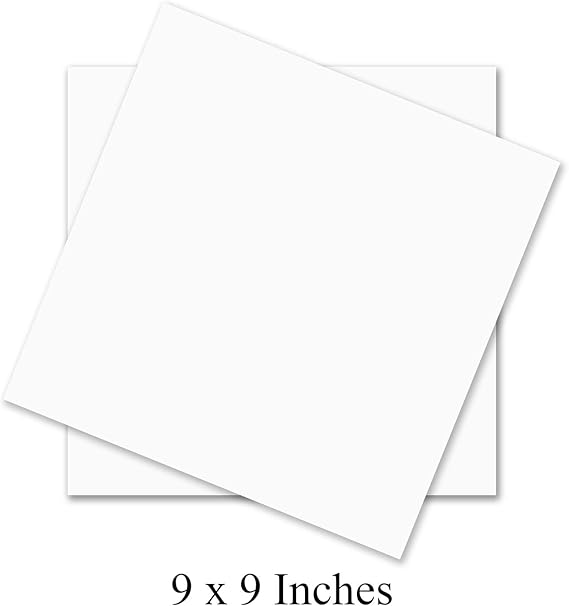 Amazon.com : 9" x 9" Square Cardstock | 80lb Cover White Thick Card ...