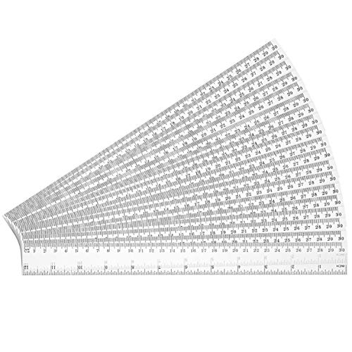 60 Pack Clear Plastic Ruler, 12 Inch Standard/Metric Rulers Straight ...