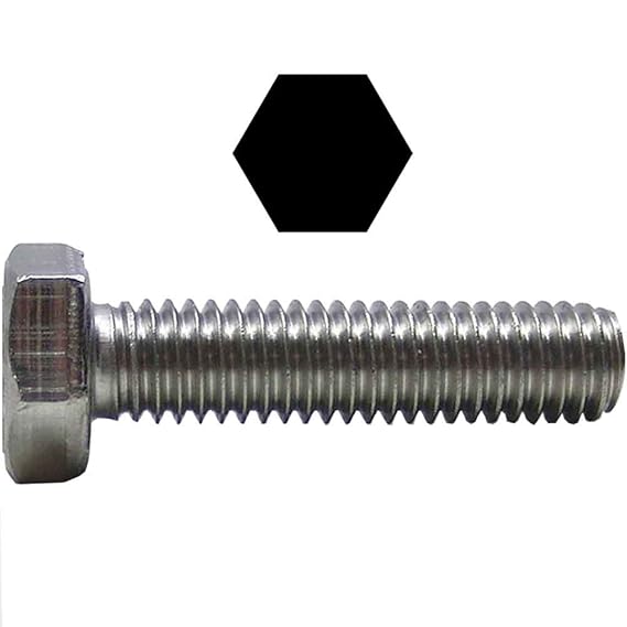 Sechskantschrauben M8 X 80 DIN 933 Edelstahl A2 (10 Stück) - V2A Maschinenschrauben mit Gewinde ...