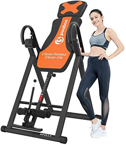 pooboo Inversion Table for Back Pain, Foldable Inversion Machine ...