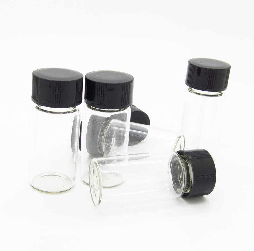 Clear Liquid Sampling Sample Glass Bottles Vials Screwcap Capacity 10mL ...