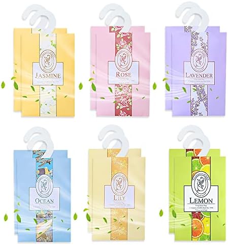 Scented Sachet, 12Pcs Fragrance Sachet Bags Wardrobe Fresheners Drawer ...
