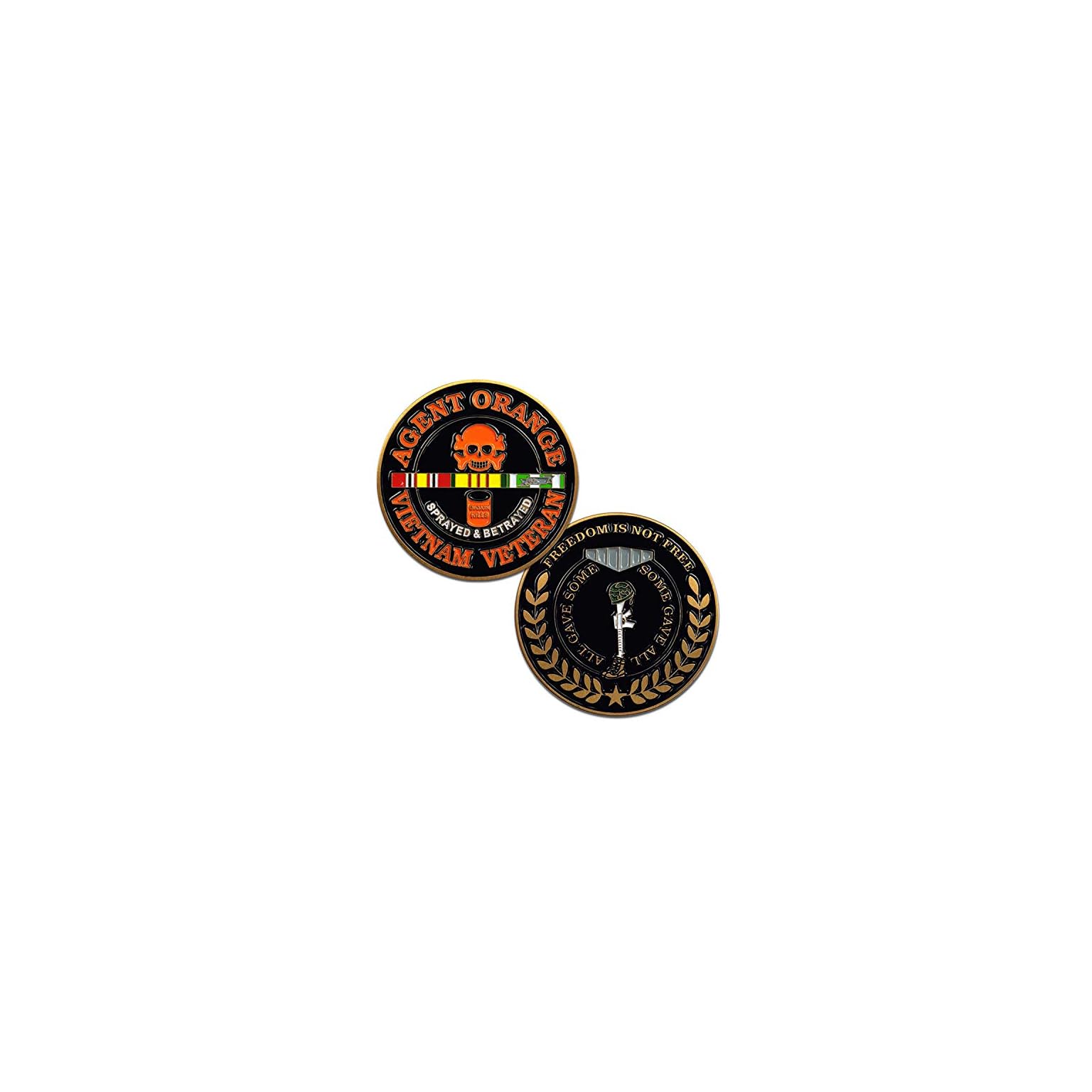 VetFriends.com Vietnam Veteran Agent Orange Challenge Coin with Skull ...