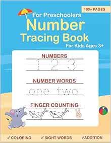 Number Tracing book for Preschoolers: Preschool Numbers Tracing Math ...