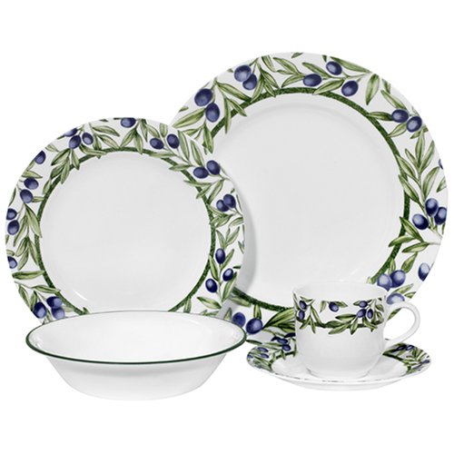 Amazon.com | Corelle Lifestyles 20-Piece Dinnerware Set, Service for 4 ...