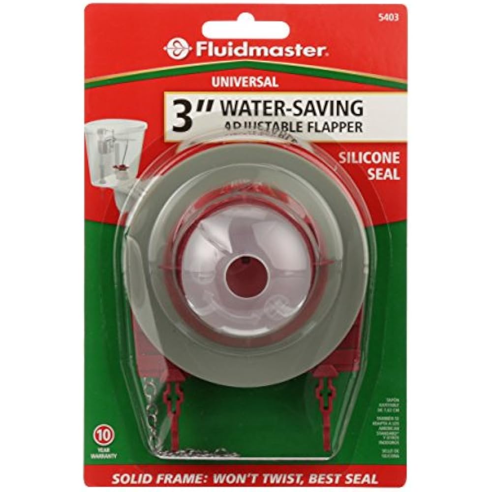 Fluidmaster 5403 3-Inch Universal Water Saving Long Life Toilet Flapper ...