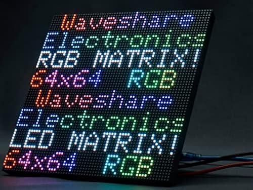 RGB Full Color LED Matrix Panel 64x64 Pixels, 4096 Individual RGB LEDs ...
