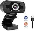 ZIQIAN HD 1080P Webcam with Microphone, PC Laptop Desktop USB Webcams ...