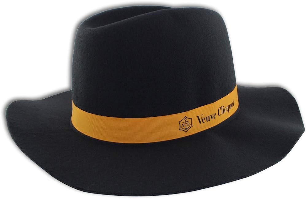 Amazon.com: Veuve Clicquot VCP Yellow Champagne Label CP Fedora Hat ...
