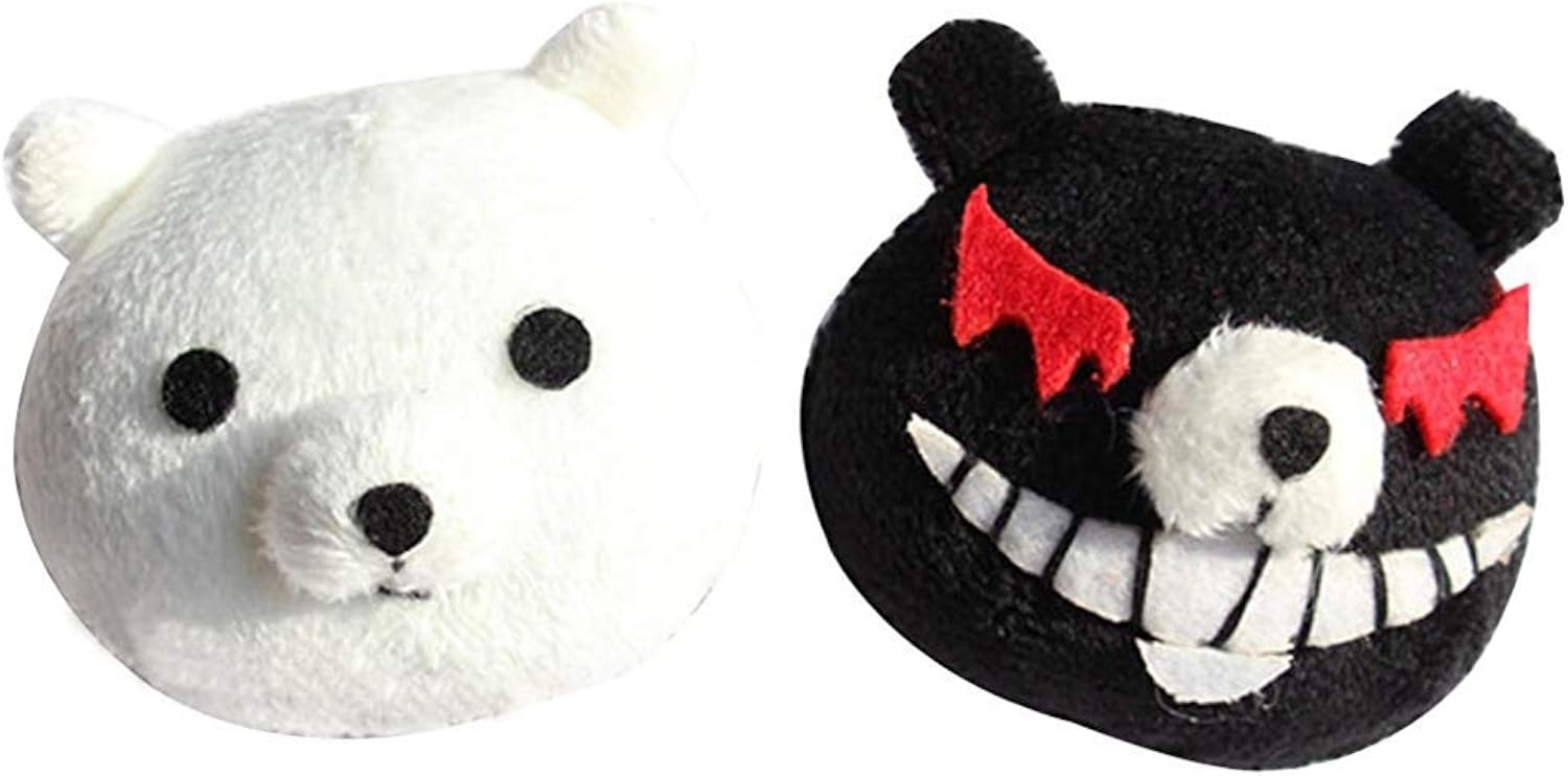Anime Cosplay Monokuma Accessories Plush Junko Enoshima Bear Clips ...