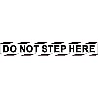 Amazon.com: StickerTalk Do Not Step Here Vinyl Stickers, 1 Sheet of 2 ...