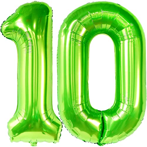 KatchOn, Light Green Number 10 Balloon - 40 Inch | Mylar Green 10 ...